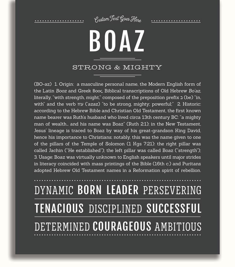 Boaz | Name Art Print – Name Stories