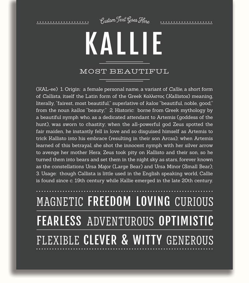 Kallie | Name Art Print – Name Stories