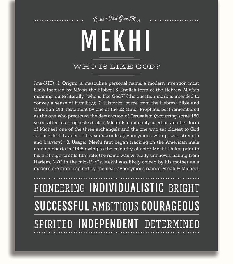 Mekhi | Name Art Print – Name Stories
