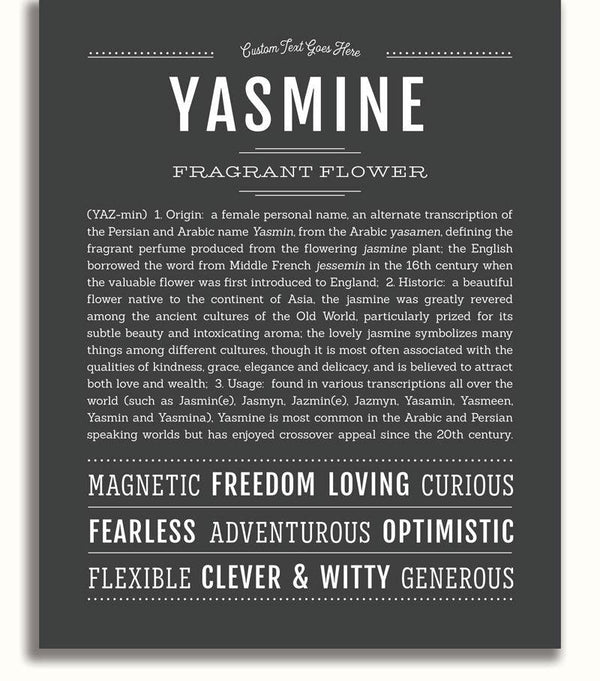 Yasmine | Name Art Print – Name Stories