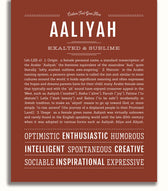 Aaliyah | Name Art Print – Name Stories
