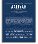 Aaliyah | Name Art Print – Name Stories