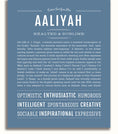 Aaliyah | Name Art Print – Name Stories