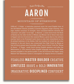 Aaron | Name Art Print – Name Stories