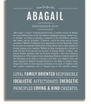 Abagail Personalized Name Meaning Art Prints – Name Stories