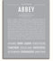 Abbey Personalized Name Meaning Art Prints – Name Stories