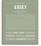 Abbey | Name Art Print – Name Stories