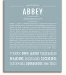 Abbey | Name Art Print – Name Stories