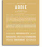 Abbie | Name Art Print – Name Stories