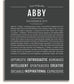 Abby Personalized Name Meaning Art Prints – Name Stories