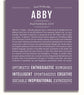 Abby Personalized Name Meaning Art Prints – Name Stories