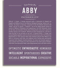 Abby | Name Art Print – Name Stories
