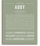 Abby | Name Art Print – Name Stories
