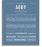 Abby Personalized Name Meaning Art Prints – Name Stories