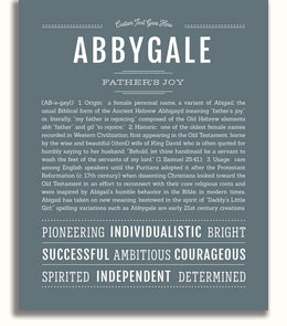Abbygale | Name Art Print – Name Stories