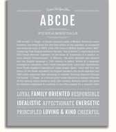 Abcde Personalized Name Meaning Art Prints – Name Stories