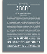 Abcde | Name Art Print – Name Stories