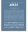 Abcde Personalized Name Meaning Art Prints – Name Stories