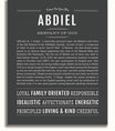 Abdiel | Name Art Print – Name Stories