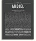 Abdiel Personalized Name Meaning Art Prints – Name Stories