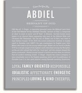 Abdiel | Name Art Print – Name Stories