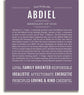 Abdiel Personalized Name Meaning Art Prints – Name Stories