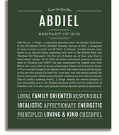 Abdiel | Name Art Print – Name Stories