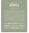 Abdiel | Name Art Print – Name Stories