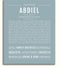 Abdiel | Name Art Print – Name Stories