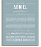 Abdiel | Name Art Print – Name Stories
