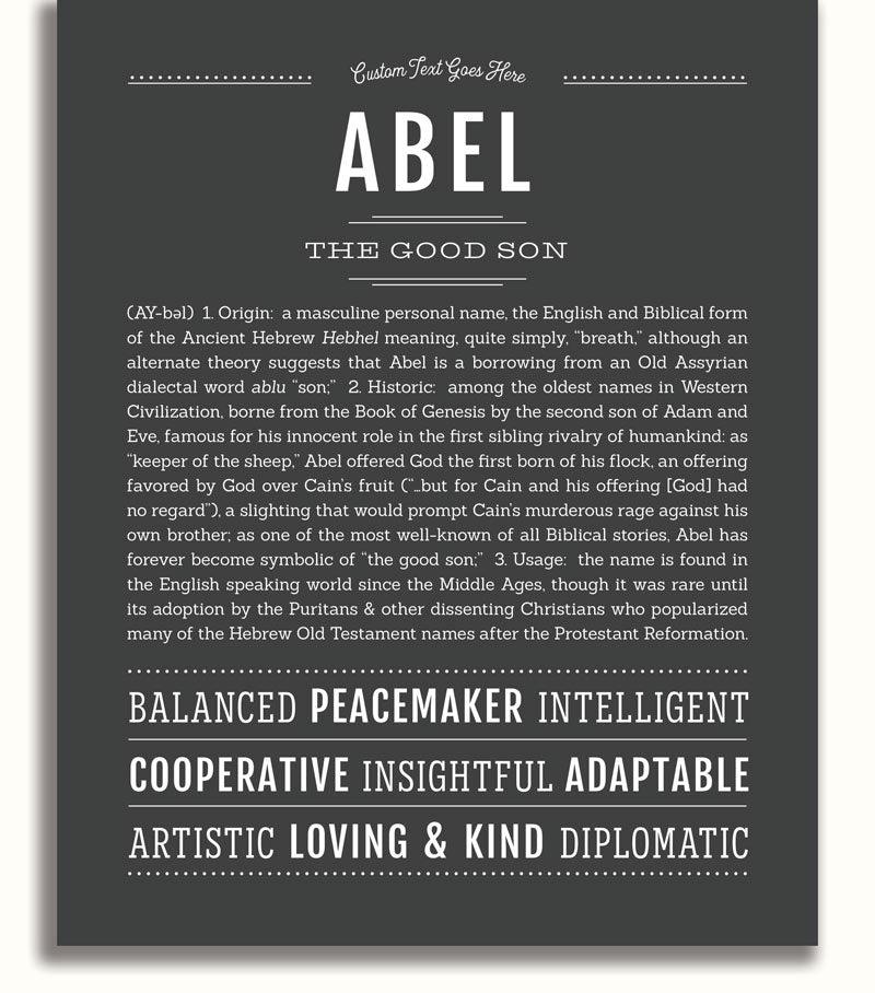 Abel | Name Art Print – Name Stories