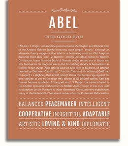 Abel | Name Art Print – Name Stories