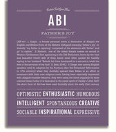 Abi | Name Art Print – Name Stories