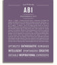 Abi Personalized Name Meaning Art Prints – Name Stories