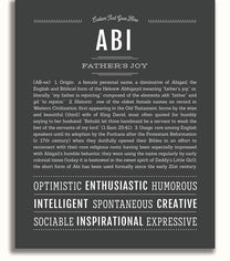 Abi | Name Art Print – Name Stories