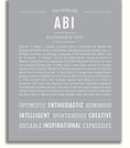 Abi | Name Art Print – Name Stories