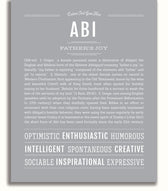 Abi | Name Art Print – Name Stories