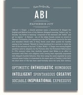Abi | Name Art Print – Name Stories