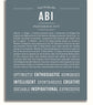 Abi | Name Art Print – Name Stories
