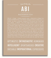 Abi | Name Art Print – Name Stories