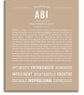 Abi | Name Art Print – Name Stories