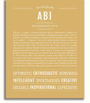 Abi | Name Art Print – Name Stories