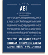 Abi | Name Art Print – Name Stories