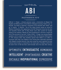 Abi | Name Art Print – Name Stories