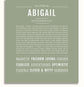 Abigail Personalized Name Meaning Art Prints – Name Stories