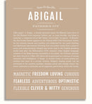 Abigail Personalized Name Meaning Art Prints – Name Stories