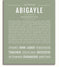 Abigayle Personalized Name Meaning Art Prints – Name Stories