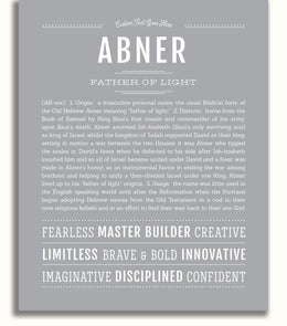 Abner | Name Art Print – Name Stories