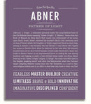 Abner | Name Art Print – Name Stories