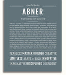 Abner | Name Art Print – Name Stories
